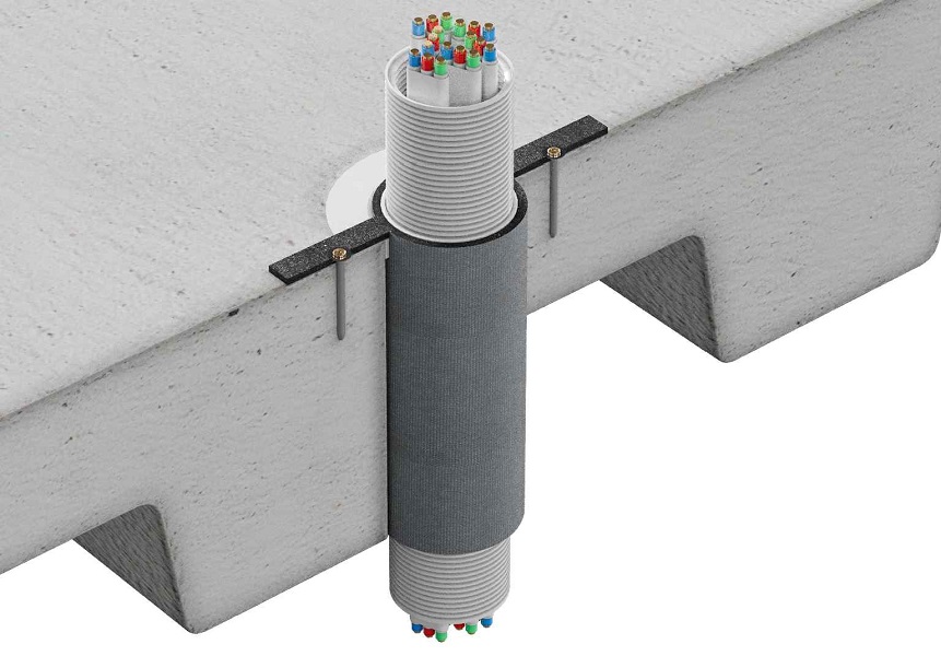 AGNI-Sleeve Composite Floor Flexible Conduit Top Fix - Firestop Centre